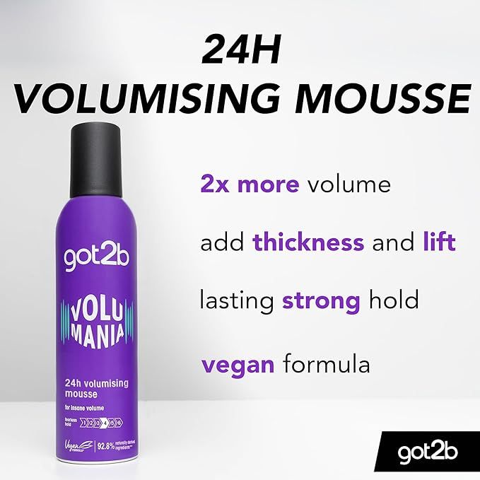 Volumania 24h Volumising Mousse 250 ml, Hair Styling Mousse, Boosting ...
