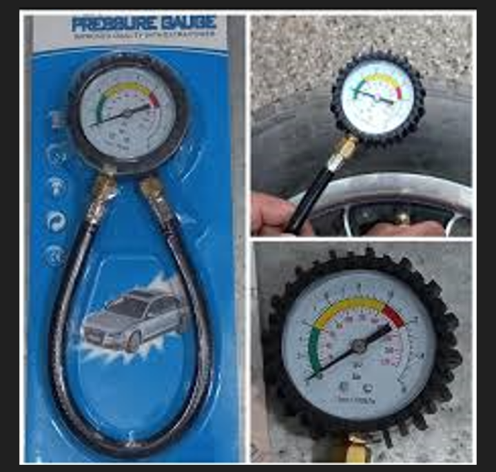 Tire Pressure Gauge 0 to 220 Dial Air Pressure Meter Imported Quality ...