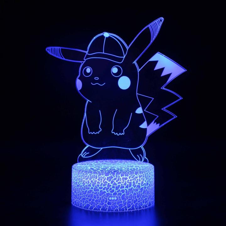 TAKARA TOMY Pokemon Pikachu 3D night light remote control creative ...