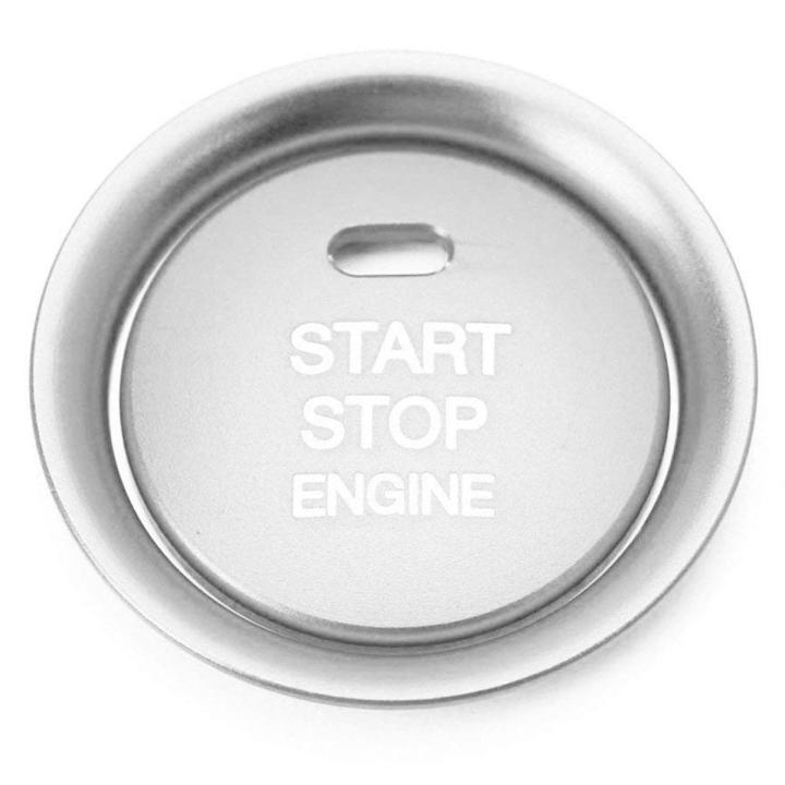 2Pc Set Aluminum Keyless Engine Push Start Button & Surrounding ...