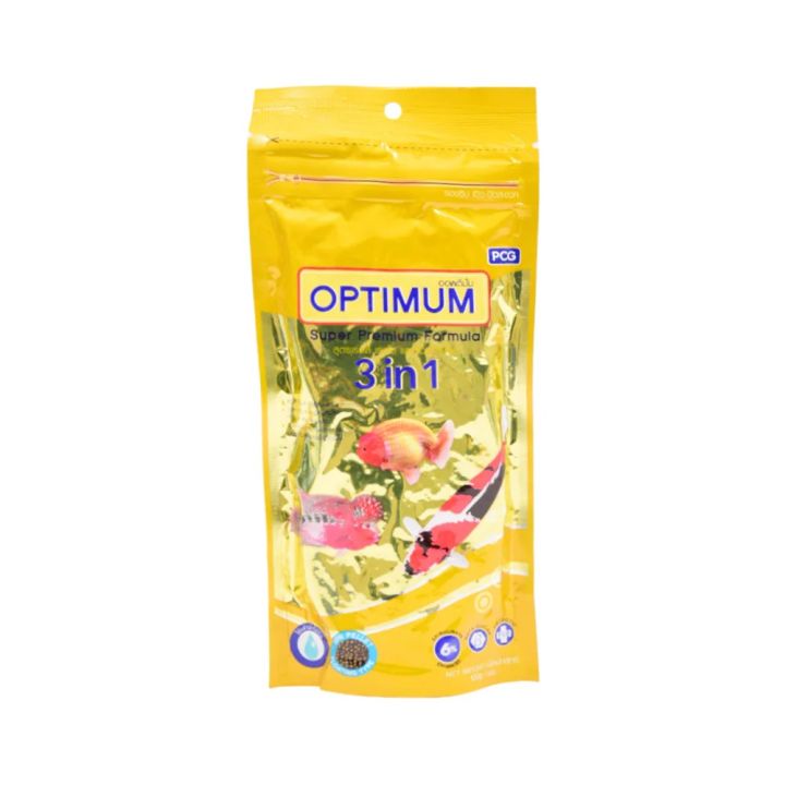 PCG OPTIMUM FISH FOOD SUPER PREMIUM FORMULA 3IN1 100 GM | Daraz.pk