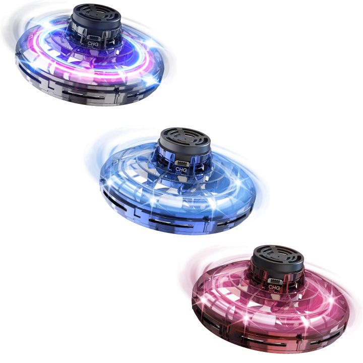 UFO Mini Flying Spinner With LED Lights - Finger Toya Magic Flying ...
