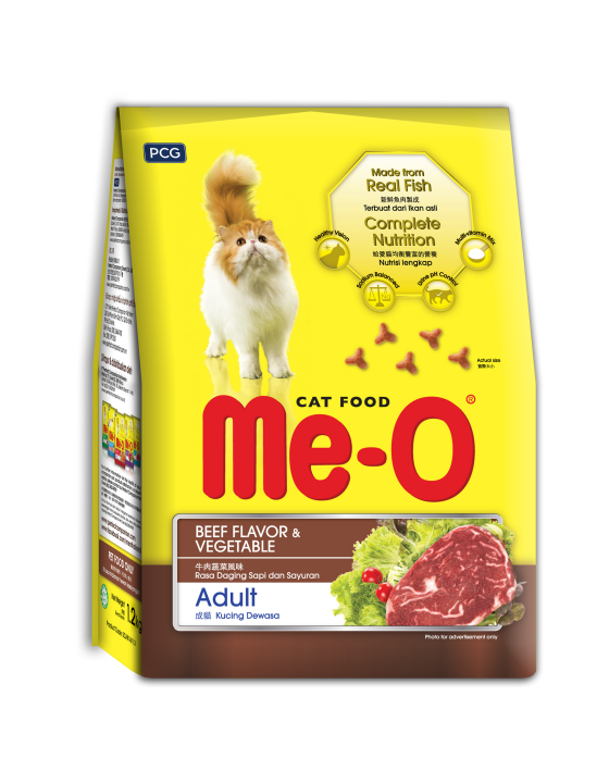 Me-O / MeO Adult Cat Dry Food With Beef & Vegetables - 450G | Daraz.pk