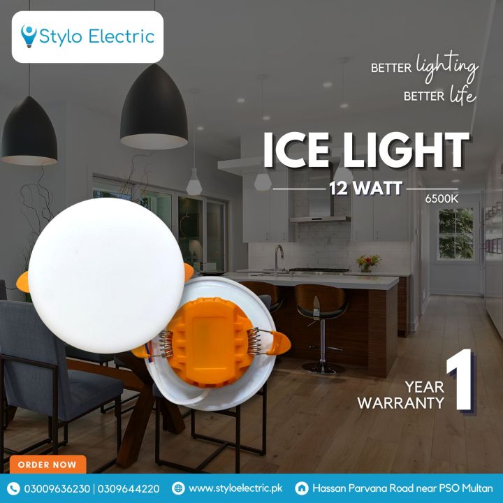 12Watt SMD ICE PANAL LIGHT – ICE SMD, and MOON Light | Daraz.pk