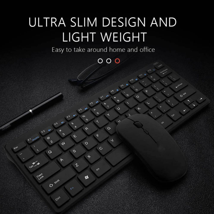 Wireless Keyboard Mouse Mini.2.4G Wireless Keyboard and Mouse Combo ...