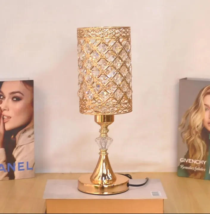 Gold Crystal Beads SMD Table Lamp Imported Made | Daraz.pk