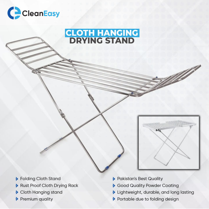 Cloth Hanging Drying Stand, Folding Cloth Stand, Rust Proof Cloth ...
