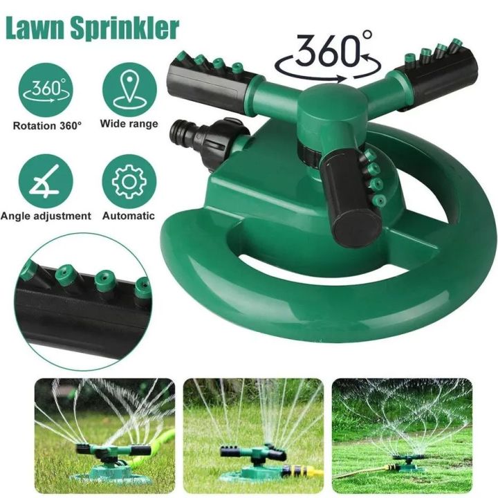 Heavy duty Garden Sprinklers Automatic watering Grass Lawn 360 Degree ...