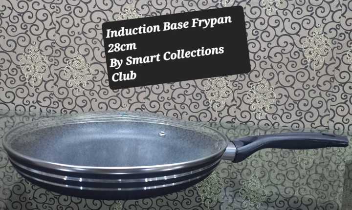 induction base fry pan non stick coating with glass lid 28cm (IMPORTED ...