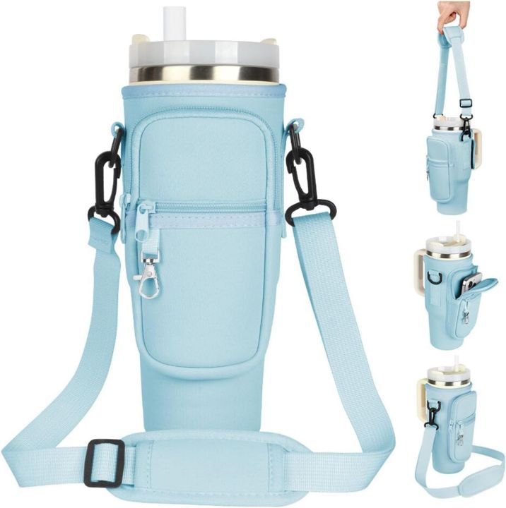 Water Bottle Carrier Bag, Water Bottle Holder with Adjustable Strap ...