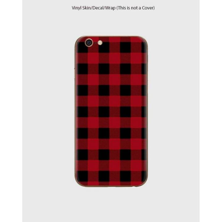 Oppo A57 Skin Wrap Only Back And Sides Red Check Pattern-1wall1108 ...