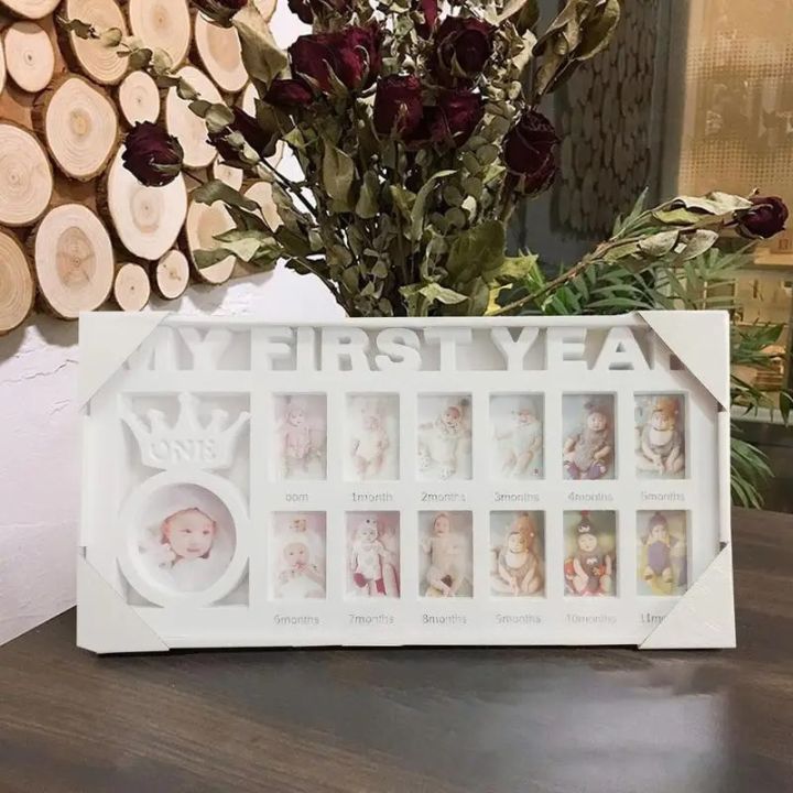 Baby's First Year Frame 12 Months Picture Frame Letter Nursery Photo ...