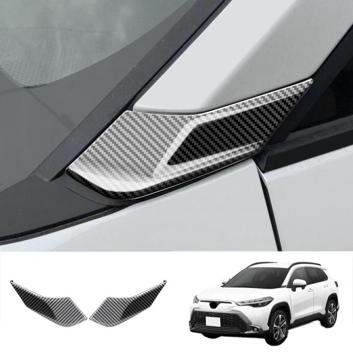 Corolla Cross Window Body Trim-2 x Car Window Trim Cover-Carbon Fiber ...
