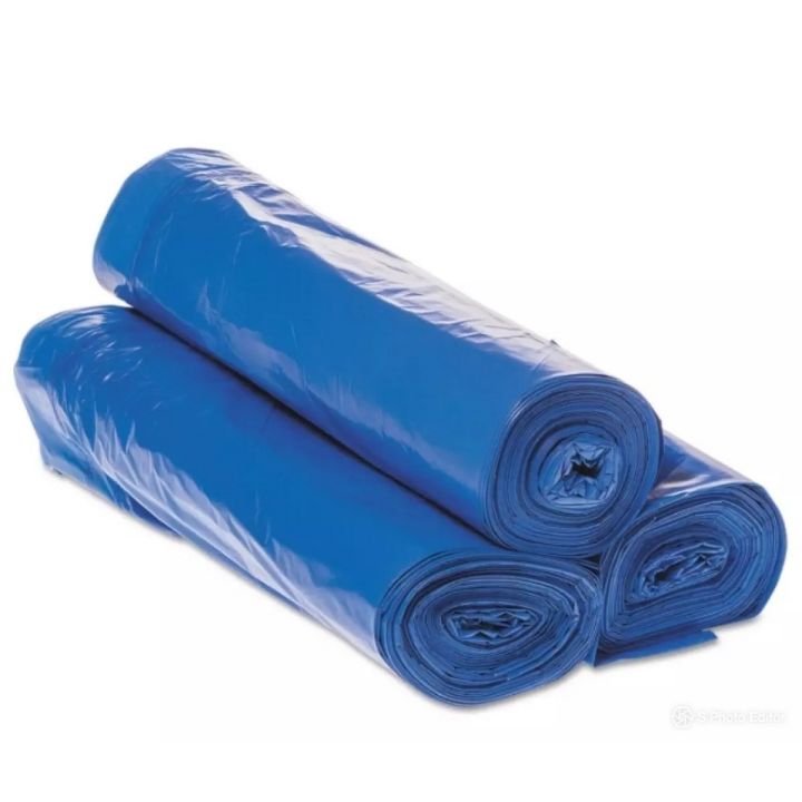 Dustbin garbage plastic bags blue color pack of 20 size 24×36 inches ...