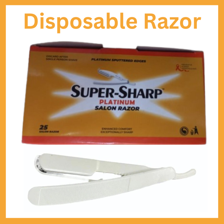 Super-Sharp Platinum Salon Razor (6 & 12 Pcs) - Folding Disposable ...