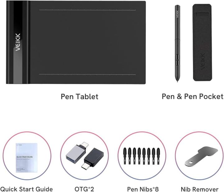 VEIKK Graphic Drawing Tablet VK640 Digital Drawing Pad with 8192 | Daraz.pk