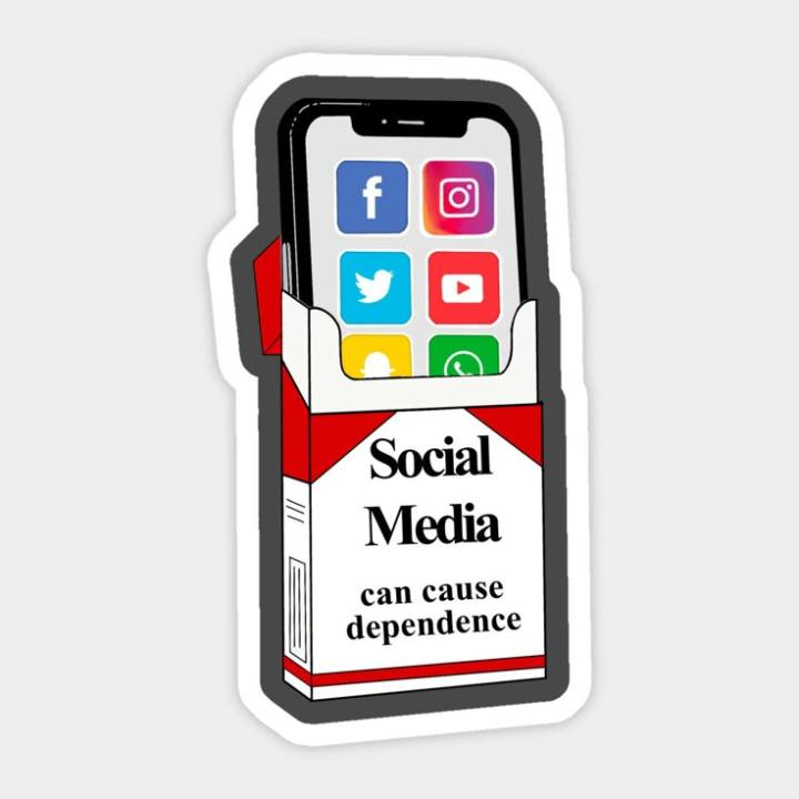 Social Media Sticker Happy Color Full Sticker for Laptop & Mobil ...
