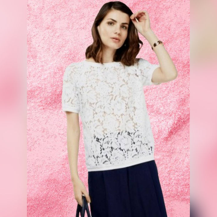Fine Laser Cut Lace Top | Daraz.pk