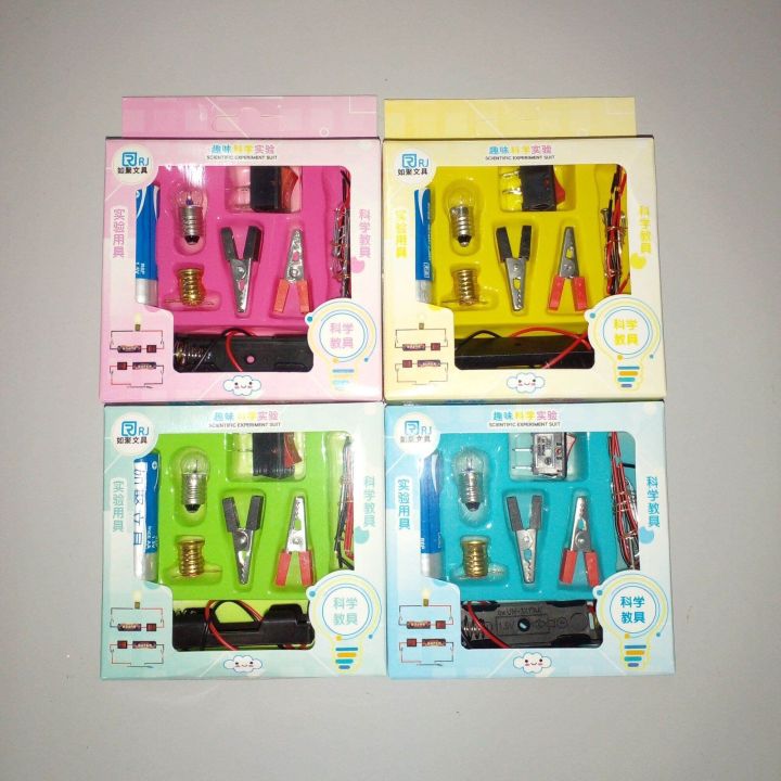 Diy Conductor Science Experiment kids Lab Light Bulb & Fan Set ...