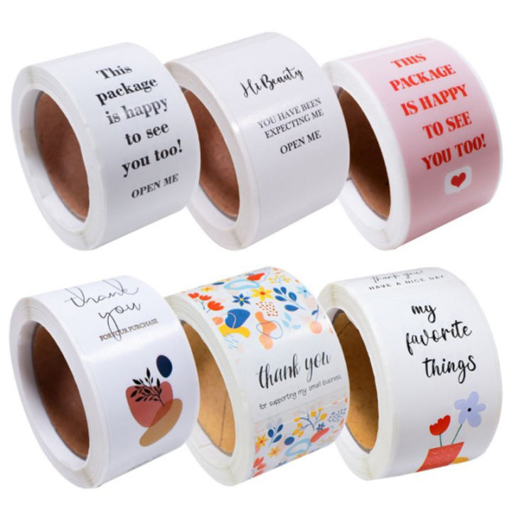 100pcs/roll This Package Is Happy To See You Too Stickers Small ...