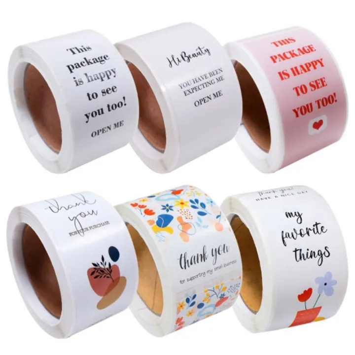 100pcs/roll This Package Is Happy To See You Too Stickers Small ...