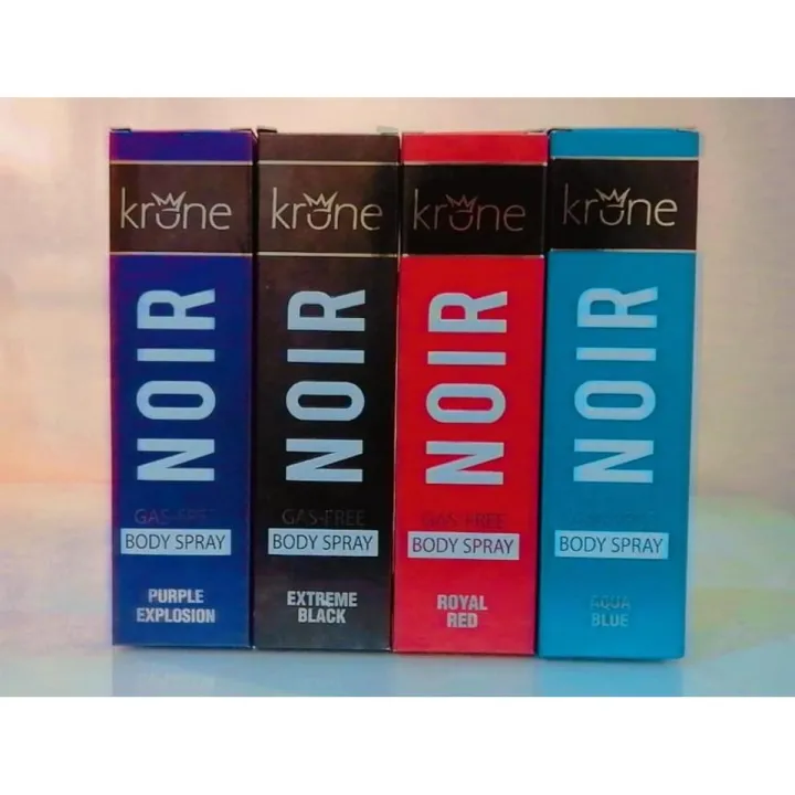 Krone Noir Gas Free Body Spray Pack of 4 Fragrance 120ml each | Daraz.pk