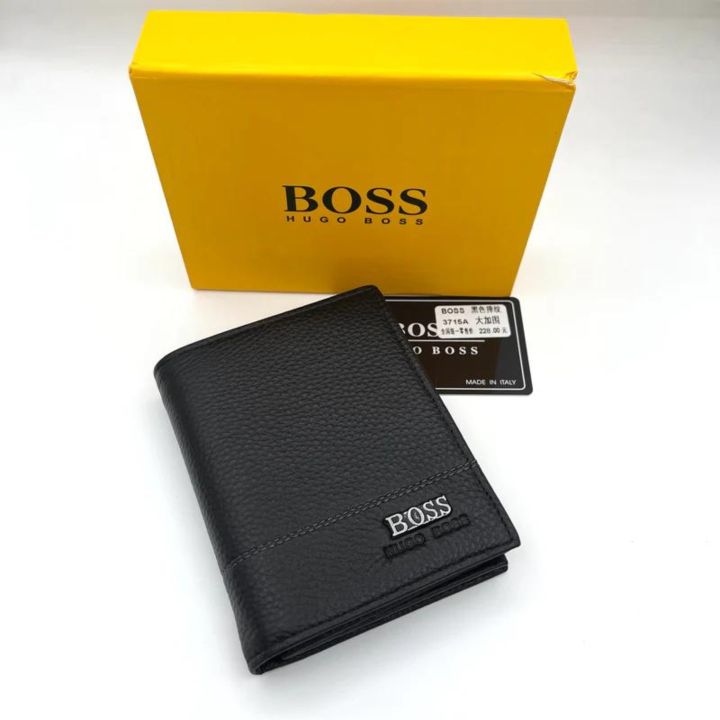 Boss 3715B Original Leather Bifold Wallet for Men - Unique Wallet with ...