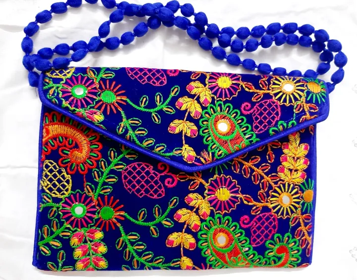 Handmad Mirror Work Sindhi Blochi Kashmiri Afghani Rajhistani Clutch ...