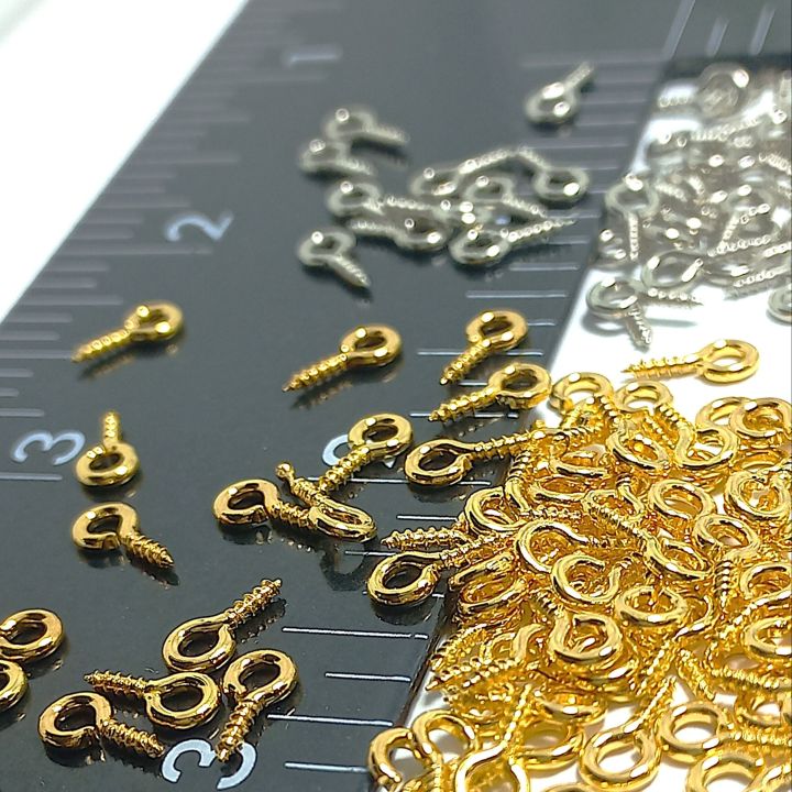 Pack of 15Pcs, Metal Screw eye pins/screw nails/Hook Screw, about 4 ...