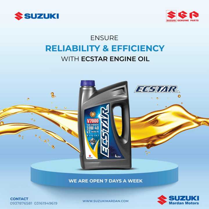 SGO Suzuki ECSTAR Genuine Oil 10W-40 4LTR Car Engine Oil Mobil Oil ...