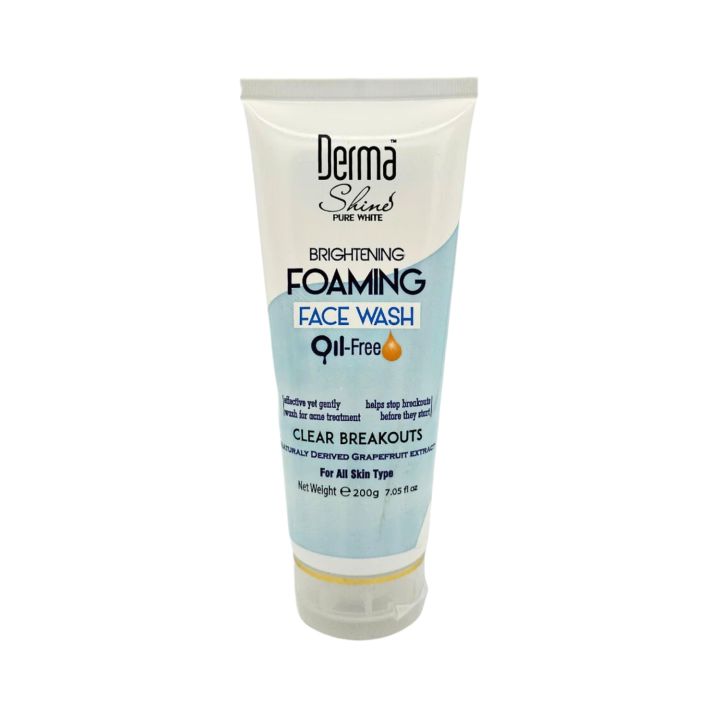 Derma Shine Pure White Brightening Foaming Face Wash 200g | Daraz.pk