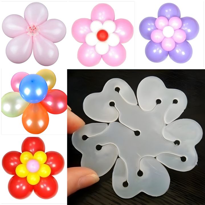 Pack of 3pcs Balloon Flower Clips, Plastic Flower Balloon Clips ...