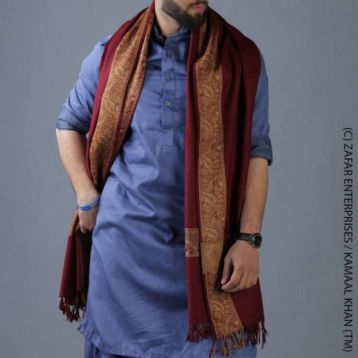 Kamaal Khan Baghdadi or Iraqi Style 4 Border Muffler or Dastaar For Men ...