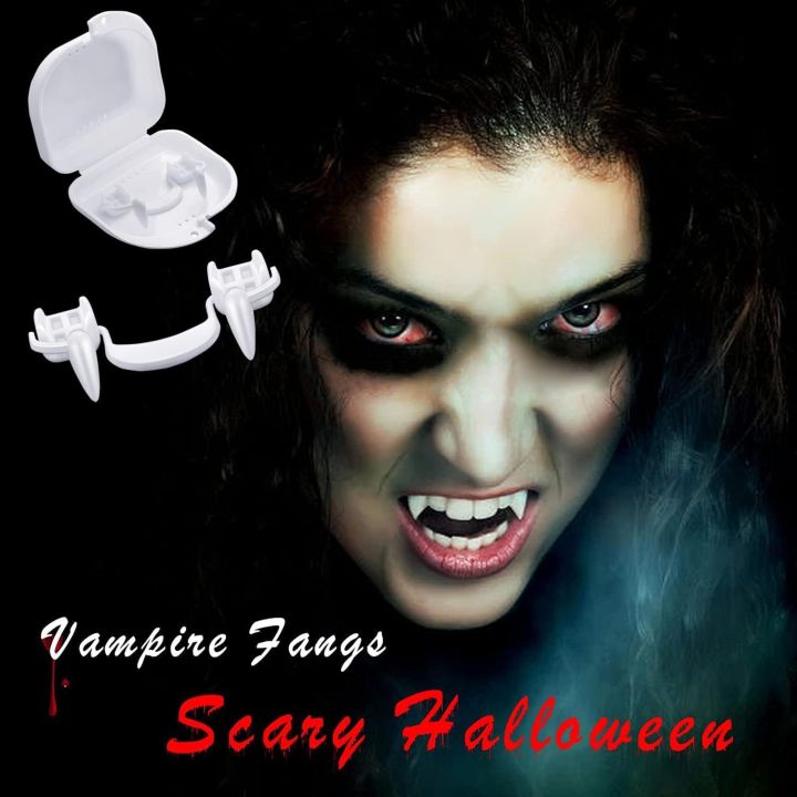 Kmljoee 2PCS Retractable Halloween Vampire Fangs, Not Scratch The Gums ...