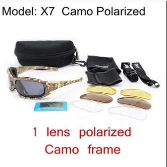 Tactical Daisy X7 Camo Polarzied Sunglasses With 4 Lens Original Box ...
