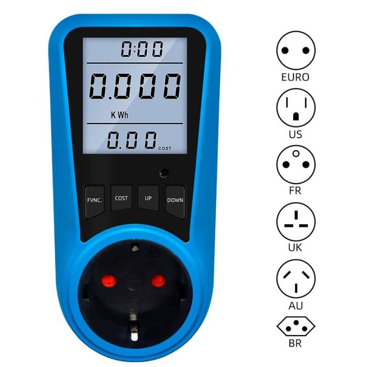 Digital Socket Multimeter Ammeter Voltmeter Meter Time Watt Power ...