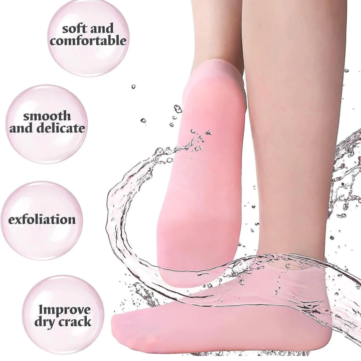 Silicon gel moisturizing socks provide intense hydration for dry ...
