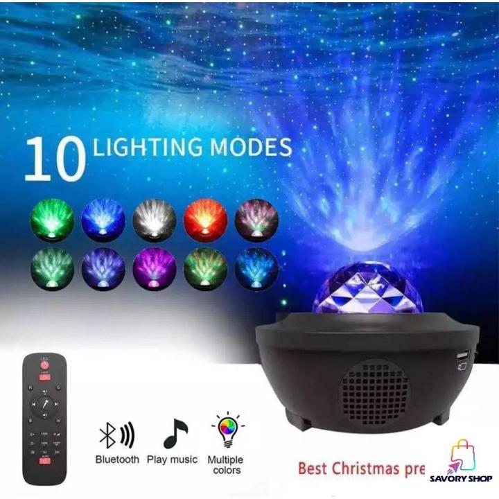 Star Projector Night Light, Delicacy Sky Laser Ocean Wave Starry ...