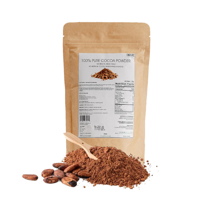 ONE LIFE ORGANIC Cocoa Powder Mix -Natural & Unsweetened Cocoa Powder ...