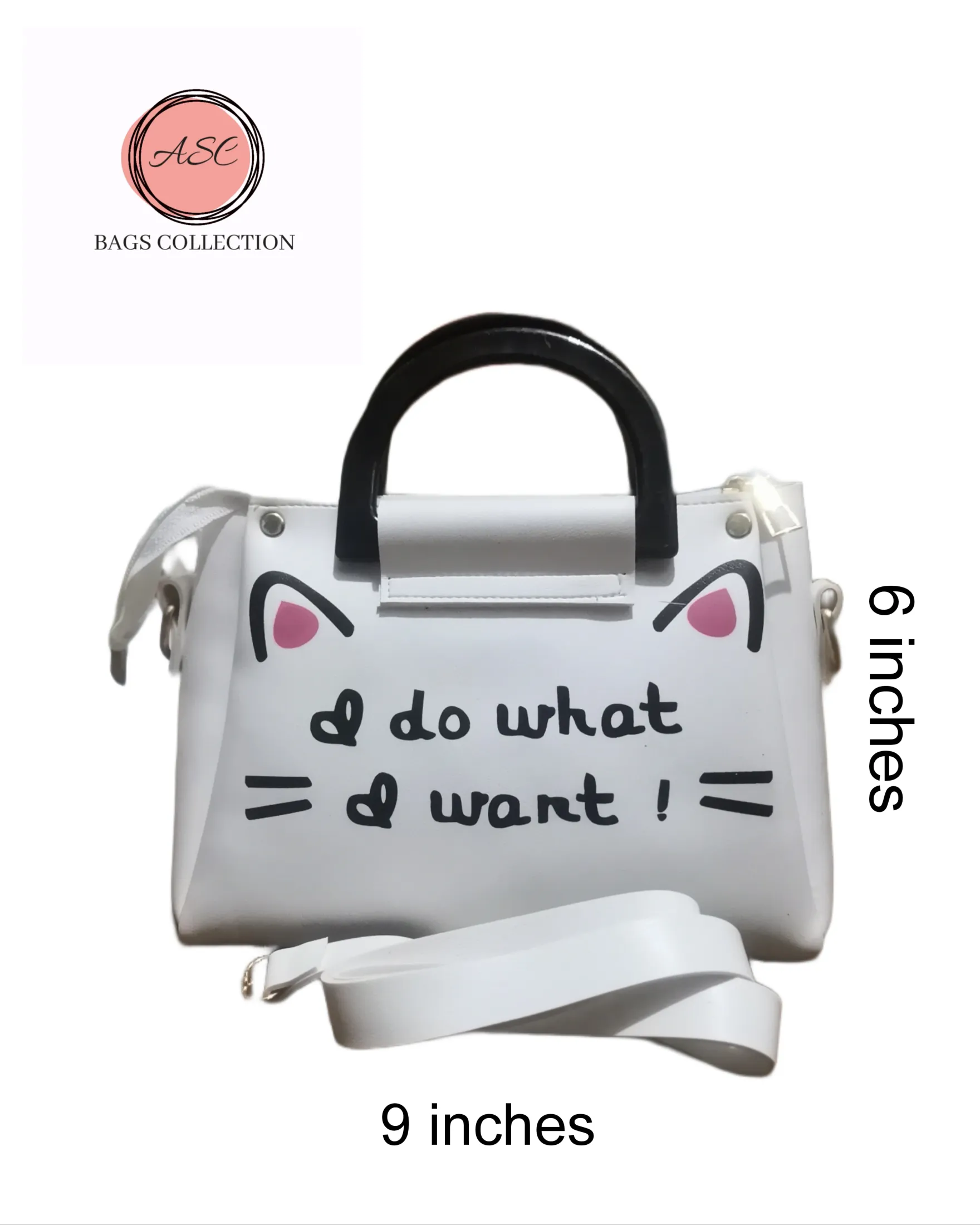 ASC COLLECTION Pu Leather Hand Carry Bag& Crossbody Bag For Girls with ...