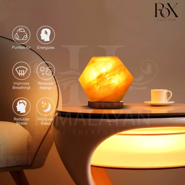 100% Pure Himalayan Diamond Shape Crystal Salt Lamp From Khewra Salt ...