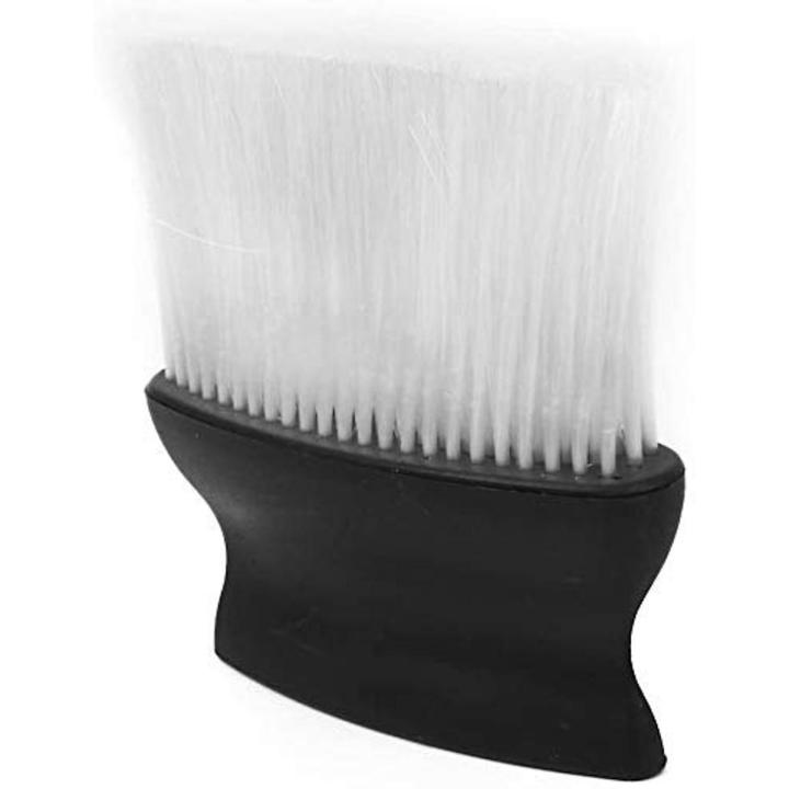 Plastic Grip Neck Face Duster Hair Cutting Cleaning Brush Barber Hair Brush Salon Black Neck ...