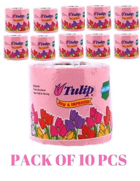 tulip pink toilet paper roll small pack of 10 | Daraz.pk