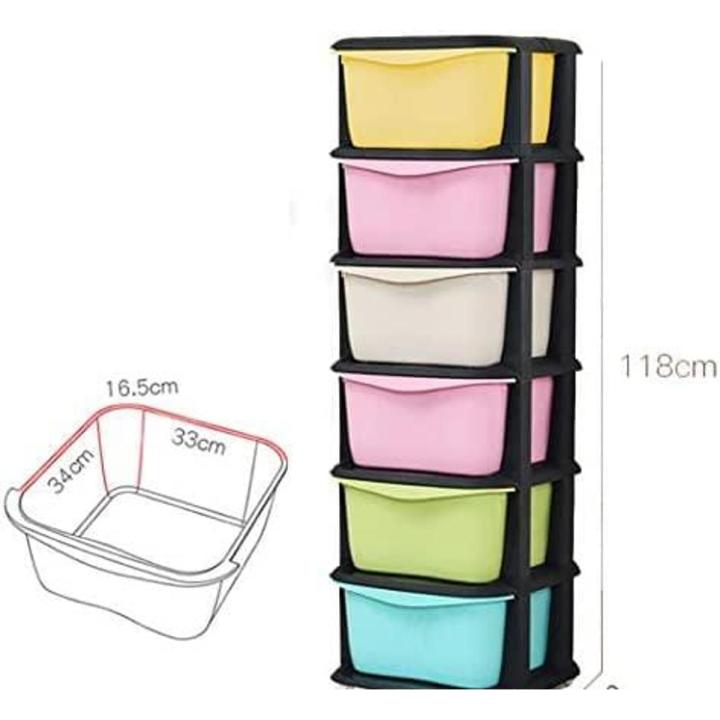 Drawers 6 Shelves - Multi layer Push Pull Storage boxes - Removable ...