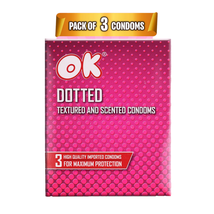 OK Condom Regular fit - Dotted 3s | Daraz.pk