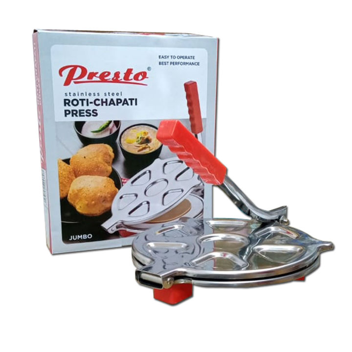 Presto Roti Press Stainless Steel Puri, Roti, Papad Maker Press for ...
