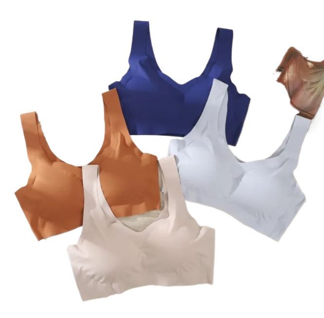 Women Ice Silk Thin Vest Bra, Push Up, Seamless, Casual, Soft Tops ...