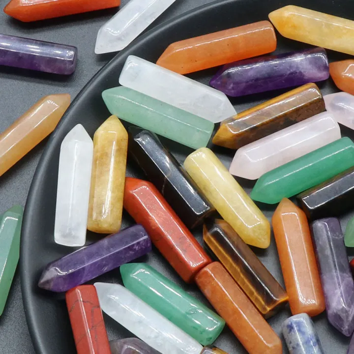 Natural Stone Healing Crystal Point Wand Mini Tower Energy Quartz Ore ...