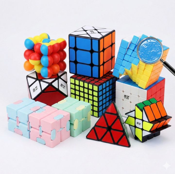 Magic Speed Cube Puzzle Toy – 3x3, 4x4, 5x5, 6x6, Pyramid & Special ...