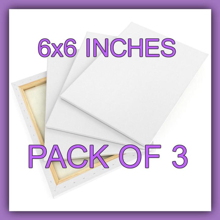 Pack of 3 => 6x6 Inches Canvas For Painting Canvas Board Canvas Paper ...